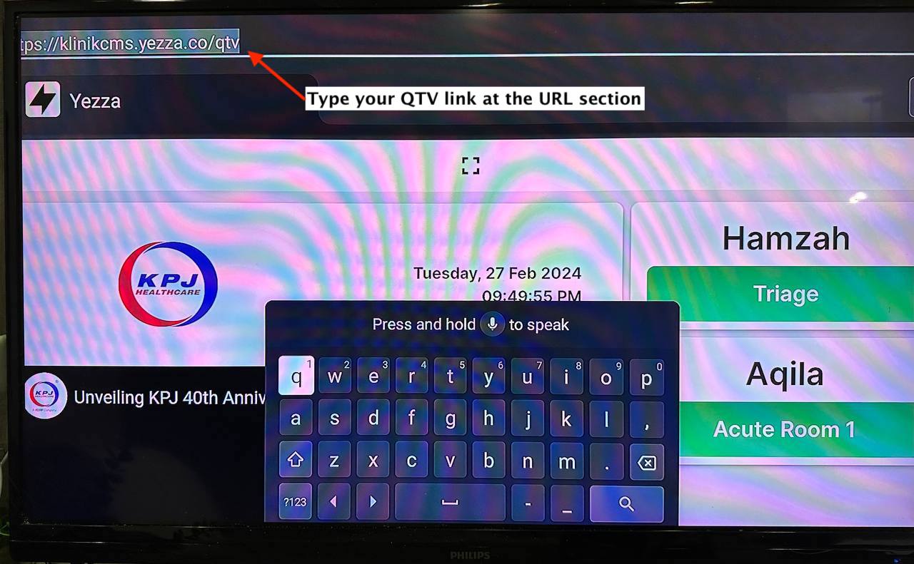 Setting Up Queue TV for the First Time – Yezza Help Center